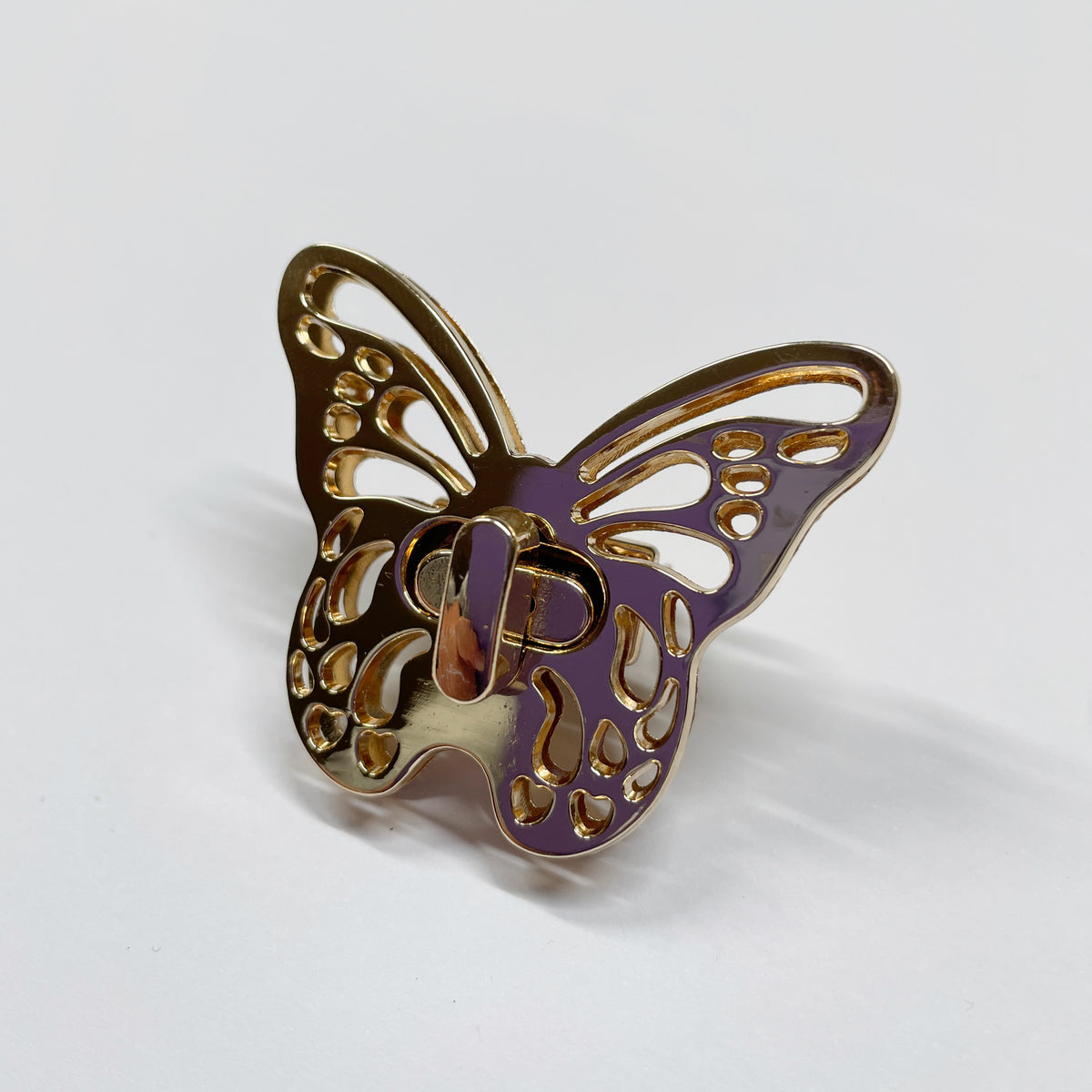 Large Long Butterfly Twist Lock- Gold- 1 Lock per pack – R.j.A.f. MAKES