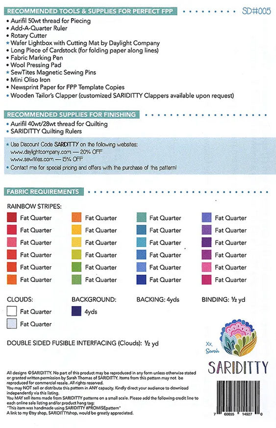 Promise Quilt Paper Pattern by Sarah Thomas of Sariditty – R.j.A.f. MAKES